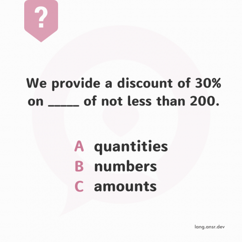 What's the difference between amount / number / quantity 有什麼不一樣 ? | 自研恣 ...